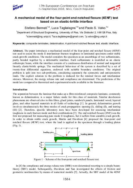 (PDF) A Mechanical Model of the Four-point End Notched Flexure (4ENF ...