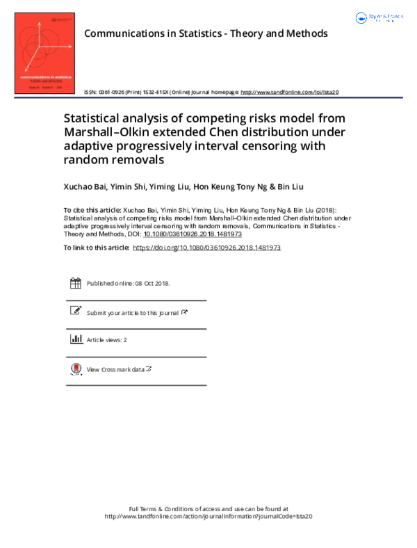 (PDF) Statistical analysis of competing risks models