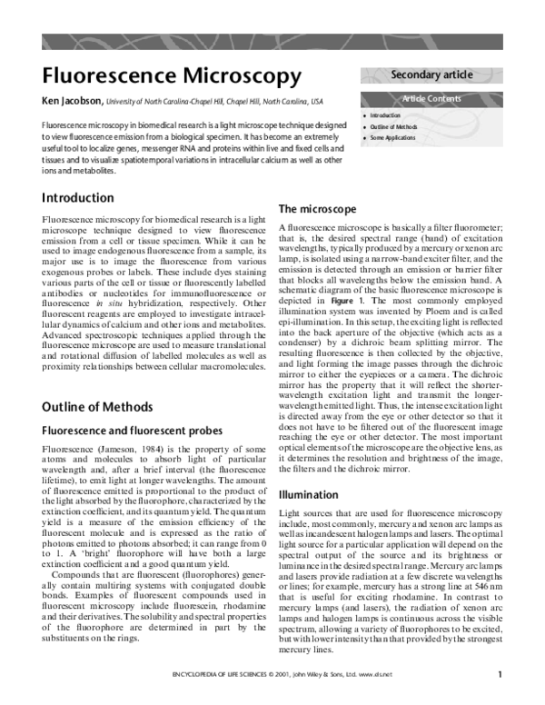 (PDF) Fluorescence Microscopy