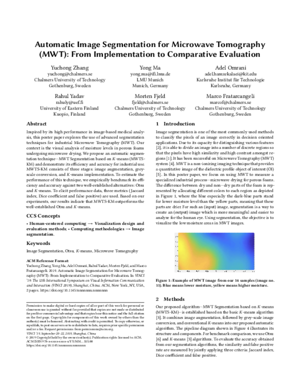 (PDF) Automatic Image Segmentation for Microwave Tomography (MWT): From Implementation to ...