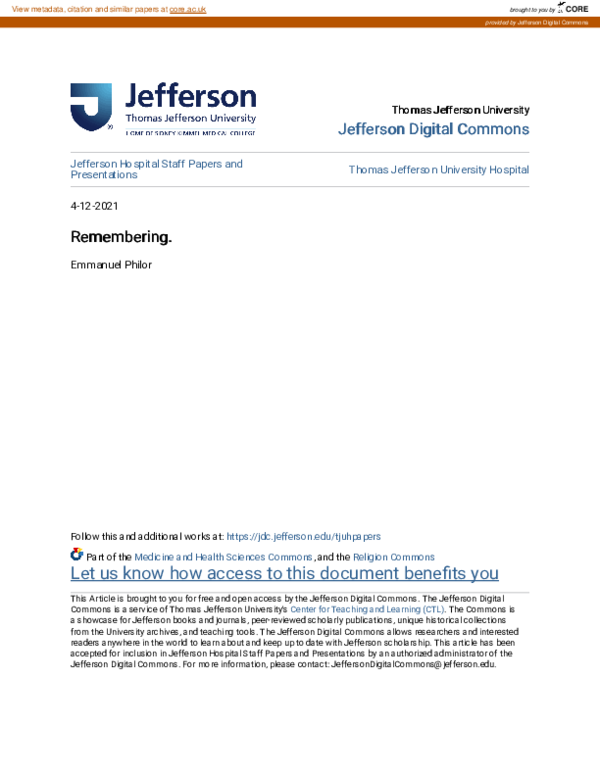 (PDF) Remembering