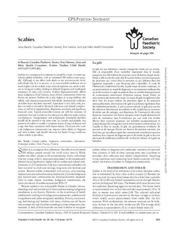 (PDF) Scabies