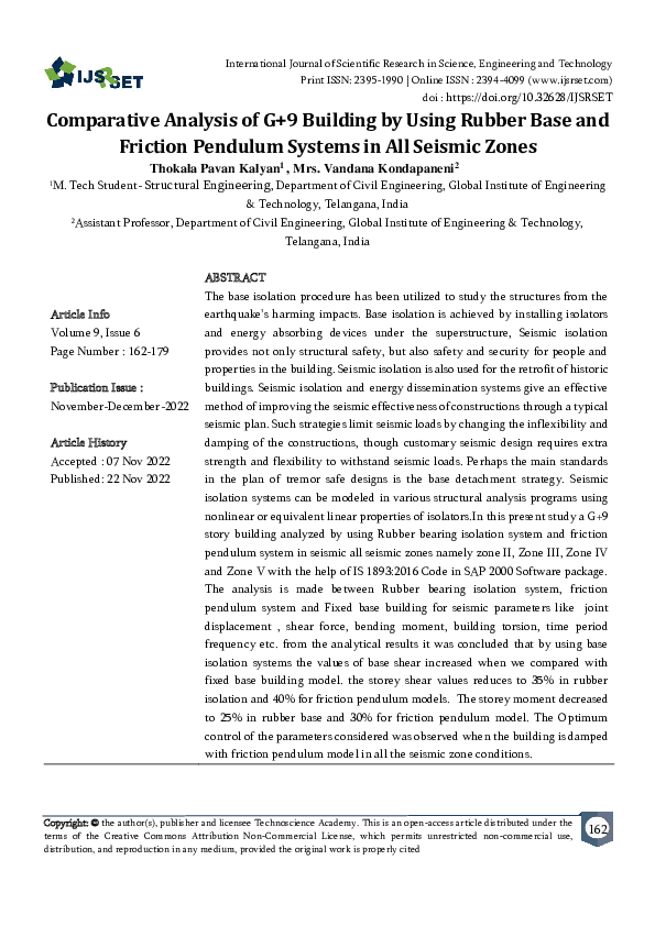(PDF) Comparative Analysis of G+9 Building by Using Rubber Base And ...
