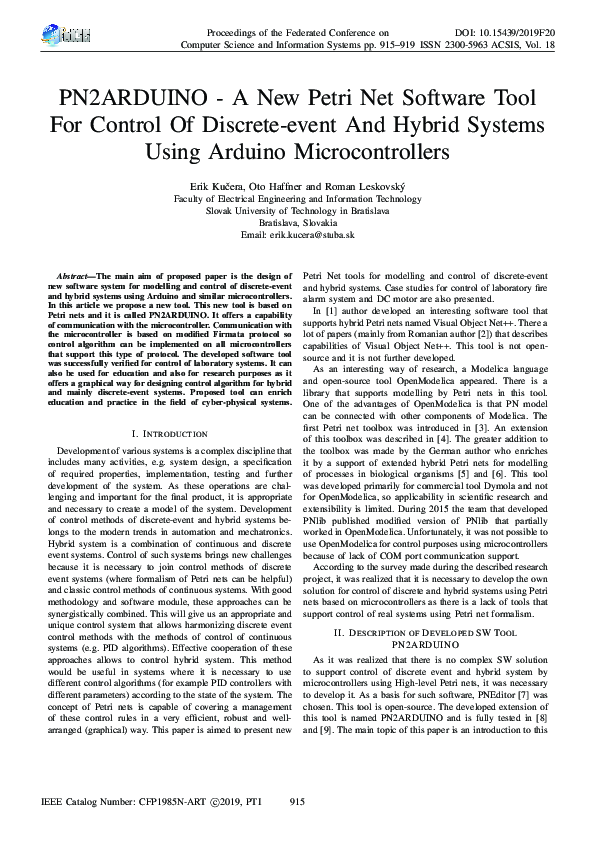 (PDF) Developing a New Petri Net Tool for Simulation of Discrete Event Systems