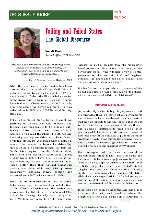 (PDF) Failing and Failed States