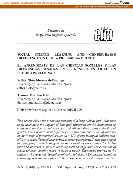 (PDF) El Aprendizaje De Las Ciencias Sociales y Las Diferencias Basadas ...