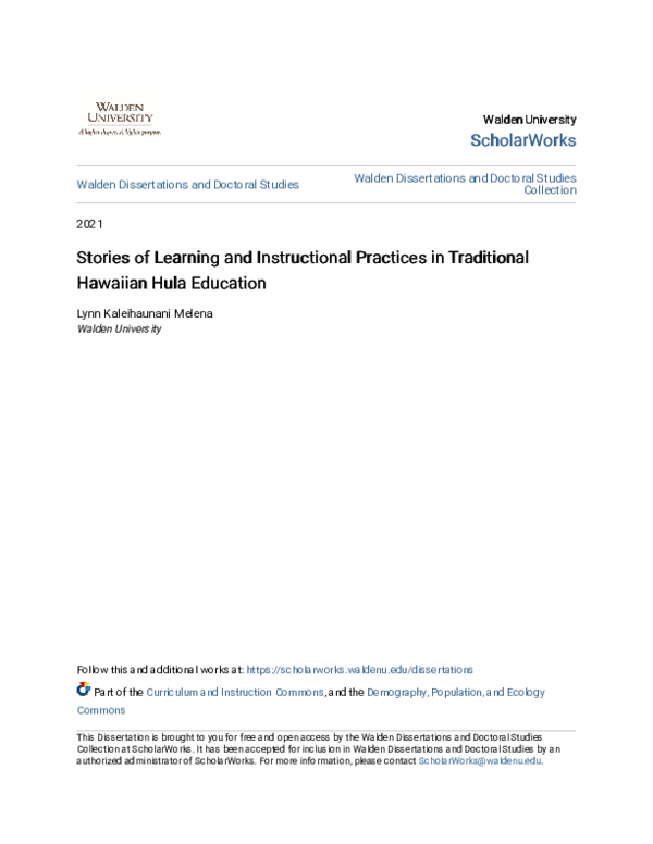 (PDF) Stories of Learning and Instructional Practices in Traditional ...