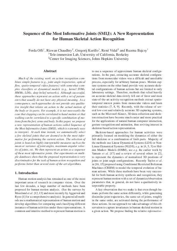(PDF) Sequence of the most informative joints (SMIJ): A new ...