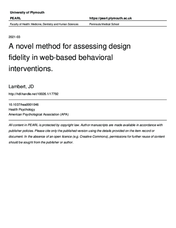 (PDF) A novel method for assessing design fidelity in web-based ...