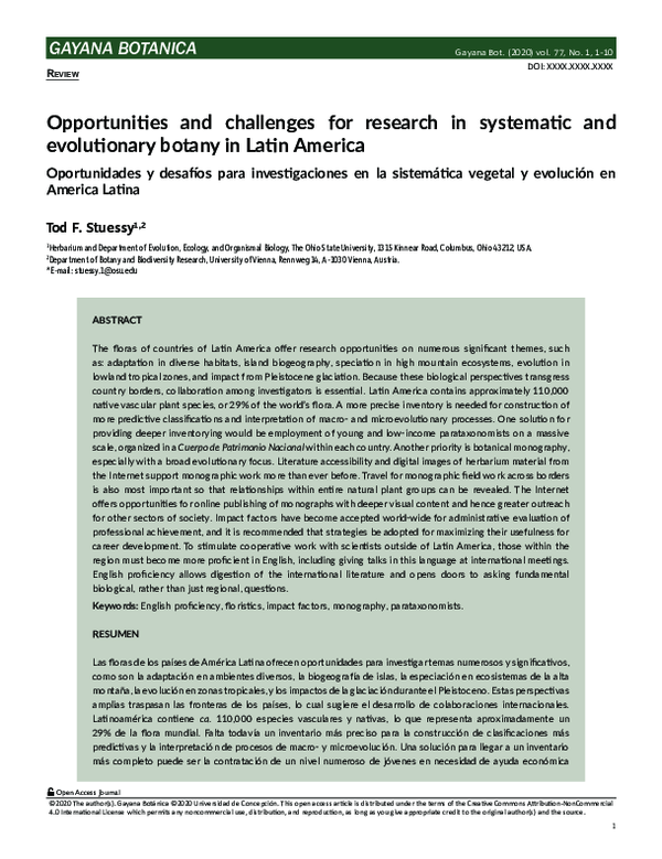 (PDF) Opportunities and challenges for research in systematic and ...