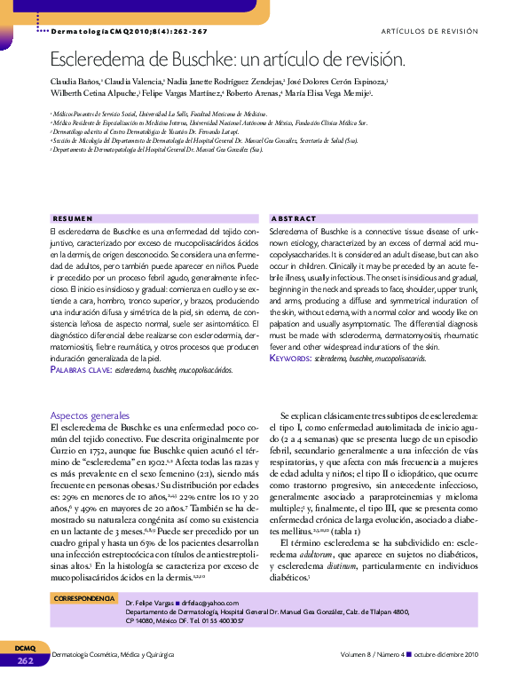 (PDF) Escleredema de Buschke: un artículo de revisión