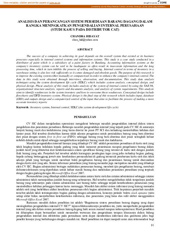 (PDF) Analisis Dan Perancangan Sistem Persediaan Barang Dagang Dalam ...