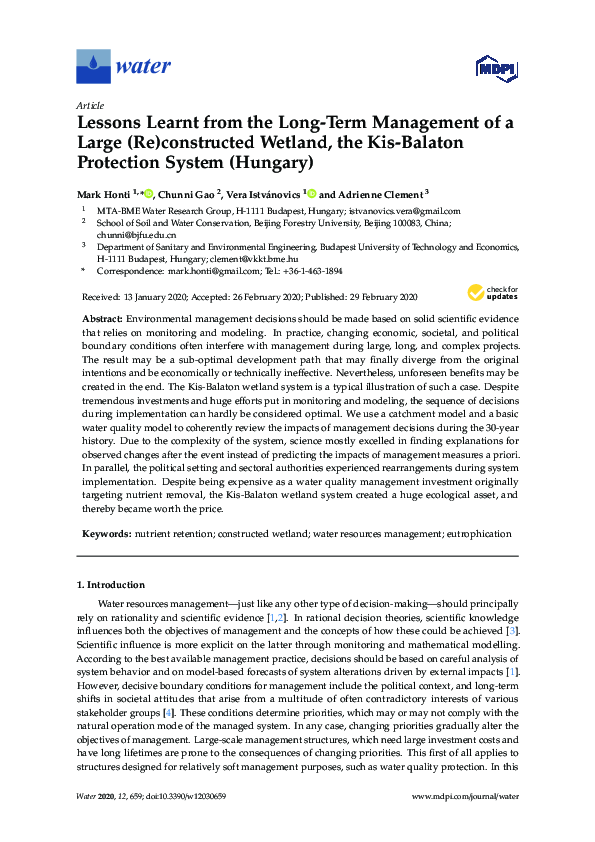 (PDF) Lessons Learnt from the Long-Term Management of a Large (Re ...