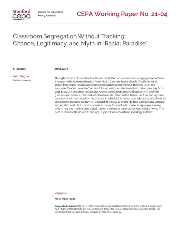 (PDF) CEPA Working Paper No. 21-04