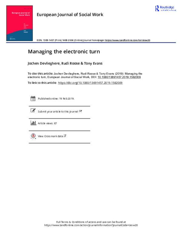 (PDF) Managing the electronic turn