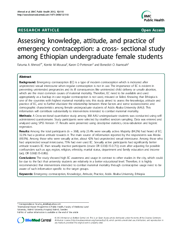 Pdf Assessing Knowledge Attitude And Practice Of Emergency