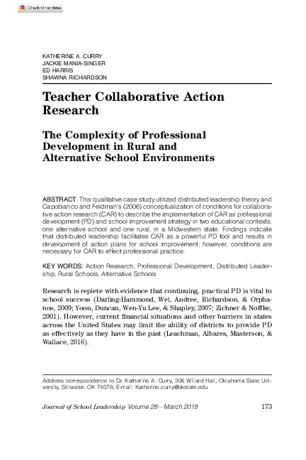 (PDF) Teacher Collaborative Action Research