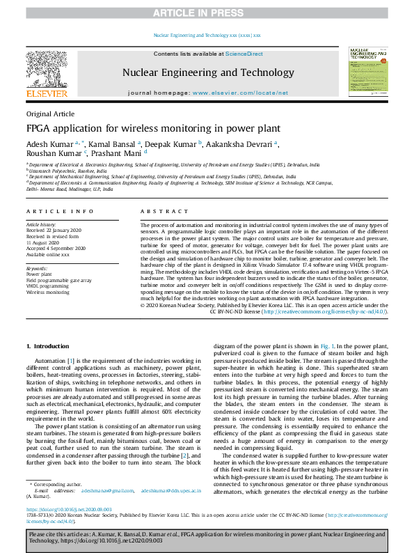 (PDF) FPGA application for wireless monitoring in power plant