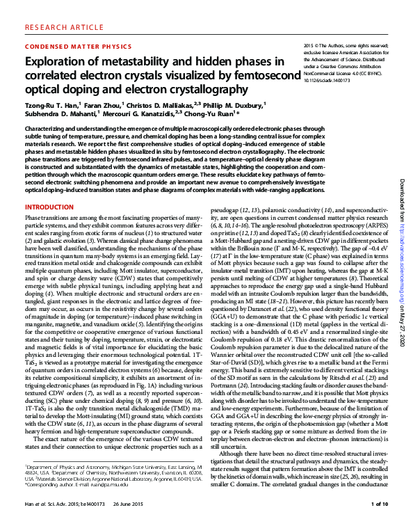 (PDF) Exploration of metastability and hidden phases in correlated ...