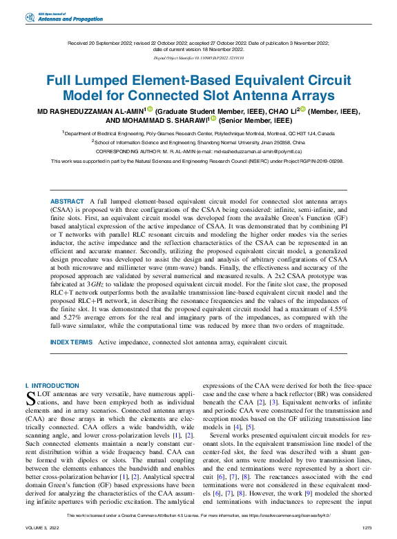 (PDF) Full Lumped Element-Based Equivalent Circuit Model for Connected ...