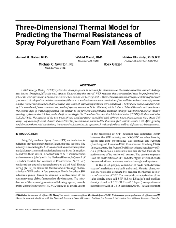 (PDF) Three-dimensional thermal model for predicting the thermal ...