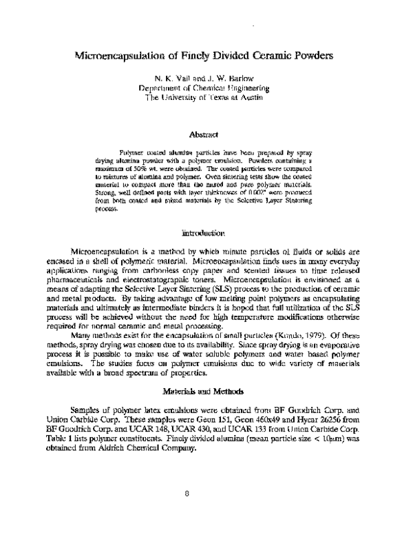 (PDF) Microencapsulation of Finely Divided Ceramic Powders