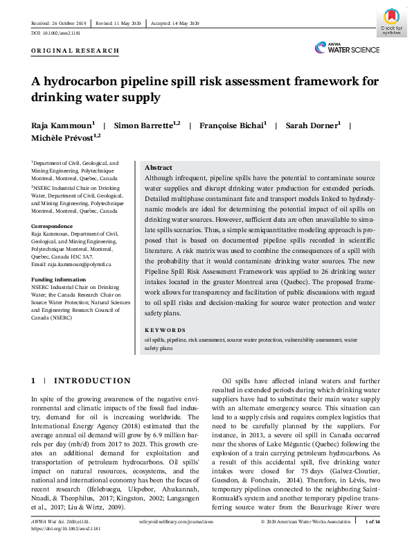 (PDF) A hydrocarbon pipeline spill risk assessment framework for ...
