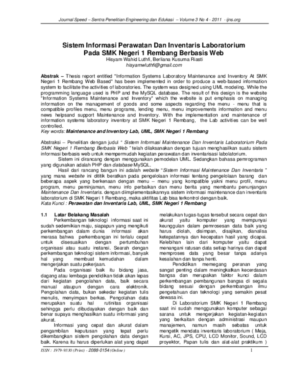 (PDF) Sistem Informasi Perawatan Dan Inventaris Laboratorium Pada Smk ...