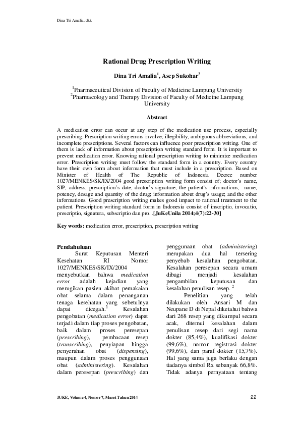 (PDF) Rational Drug Prescription Writing