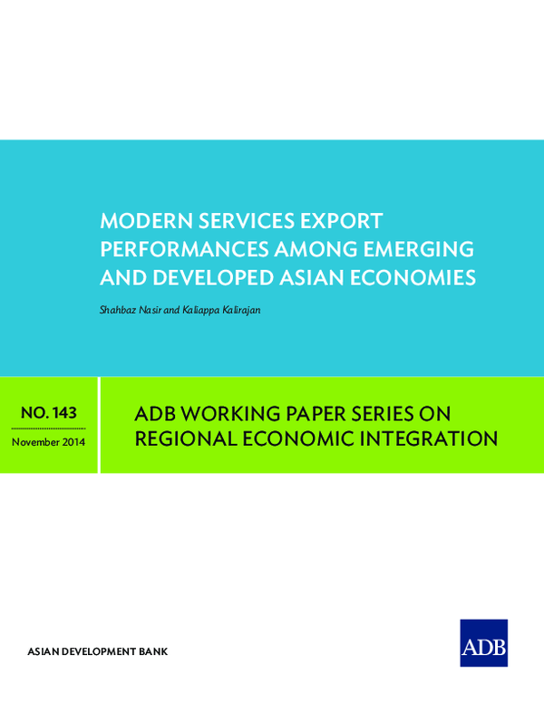 (PDF) Modern Services Export Performances among Emerging and Developed ...