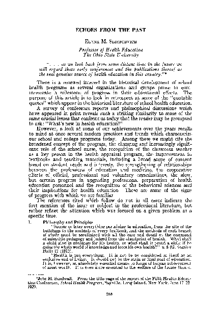 (PDF) Echoes from the Past