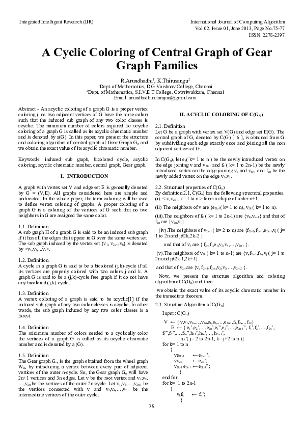 (DOC) A Cyclic Coloring of Central Graph of Gear Graph Families