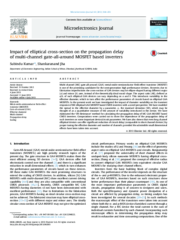 (PDF) Impact of elliptical cross-section on the propagation delay of ...