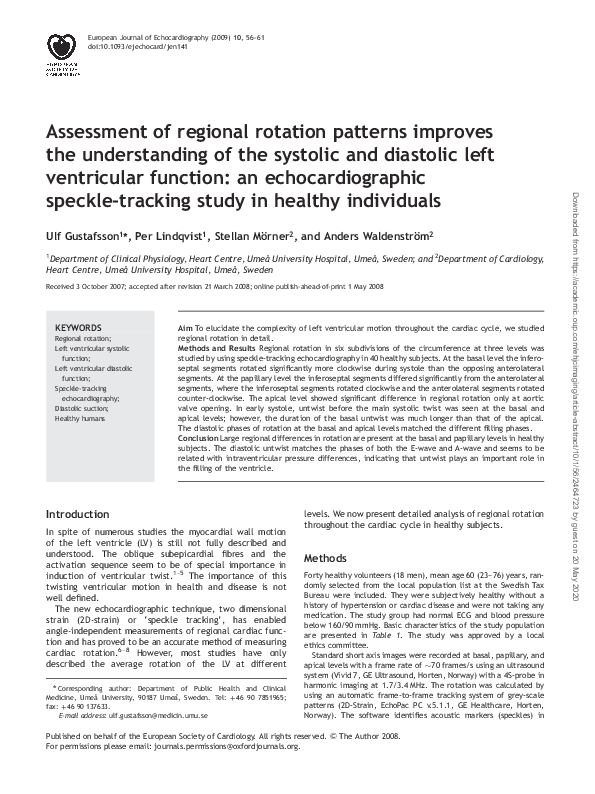 (PDF) Assessment of regional rotation patterns improves the ...