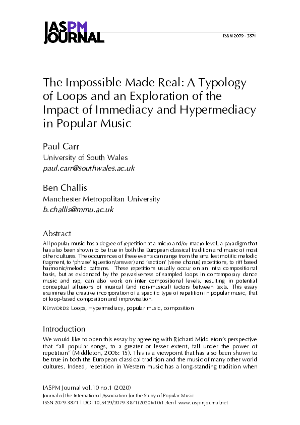 (PDF) The Impossible Made Real: A Typology of Loops and an Exploration ...