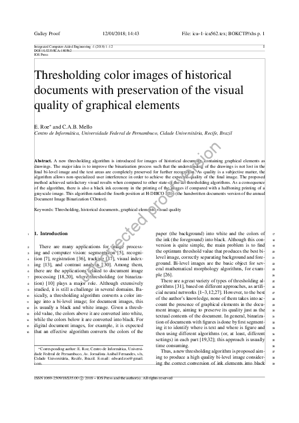 (PDF) Thresholding color images of historical documents with ...
