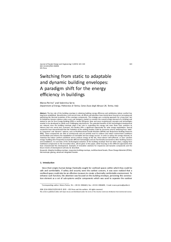 (PDF) Switching from static to adaptable and dynamic building envelopes ...