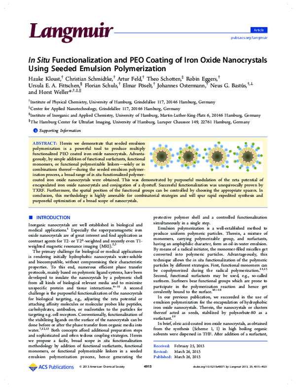 (PDF) In Situ Functionalization and PEO Coating of Iron Oxide ...