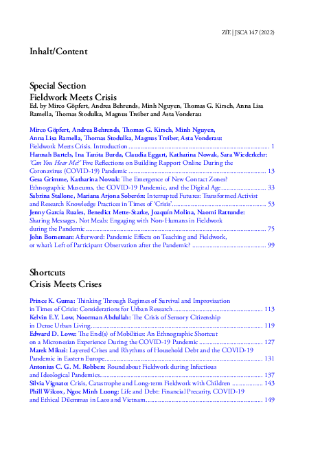 (PDF) Fieldwork Meets Crisis