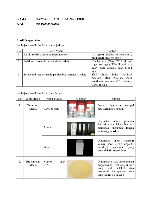(PDF) JENIS JENIS MEDIA UNTUK BAKTERI | Tazyaneida Kedoh - Academia.edu