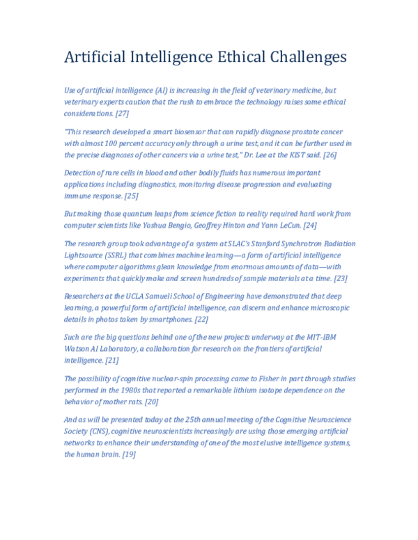 (PDF) Artificial Intelligence Ethical Challenges