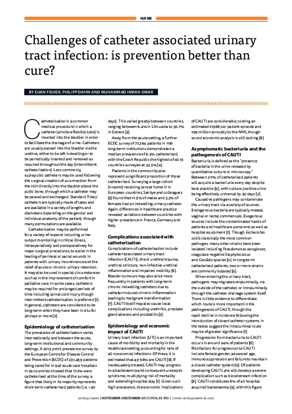 (PDF) Preventing Catheter-Associated UTIs: A Challenge