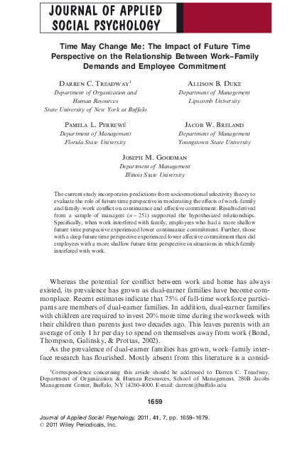 (PDF) Time May Change Me: The Impact of Future Time Perspective on the ...