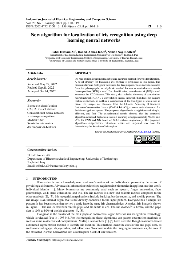 (PDF) New algorithm for localization of iris recognition using deep ...