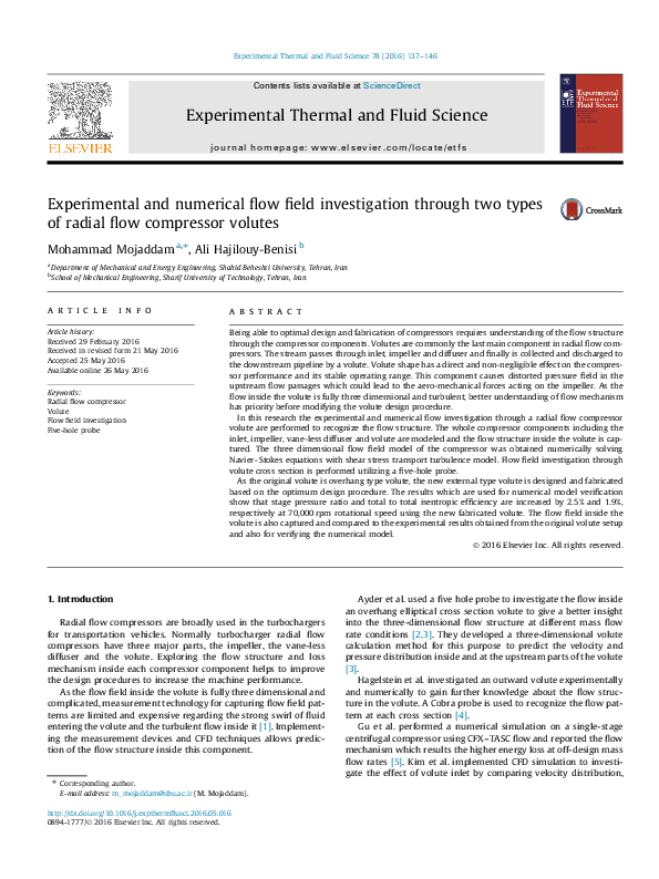 (PDF) Experimental and numerical flow field investigation through two types of radial flow ...