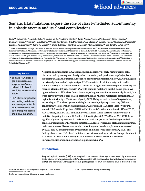 (PDF) Somatic HLA mutations expose the role of class I–mediated ...