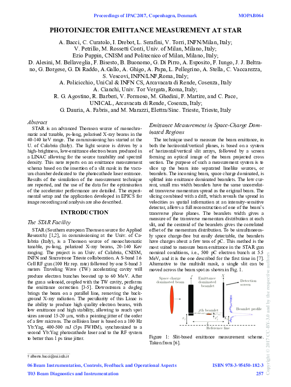 (PDF) Photoinjector Emittance Measurement at STAR