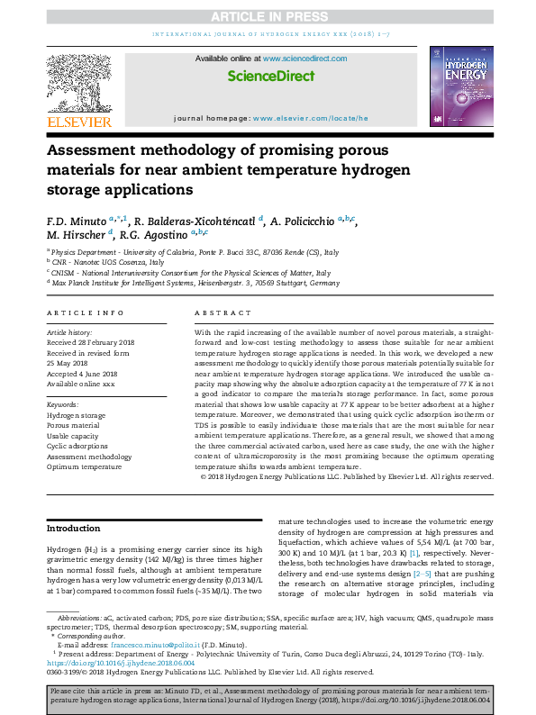(PDF) Assessment methodology of promising porous materials for near ...