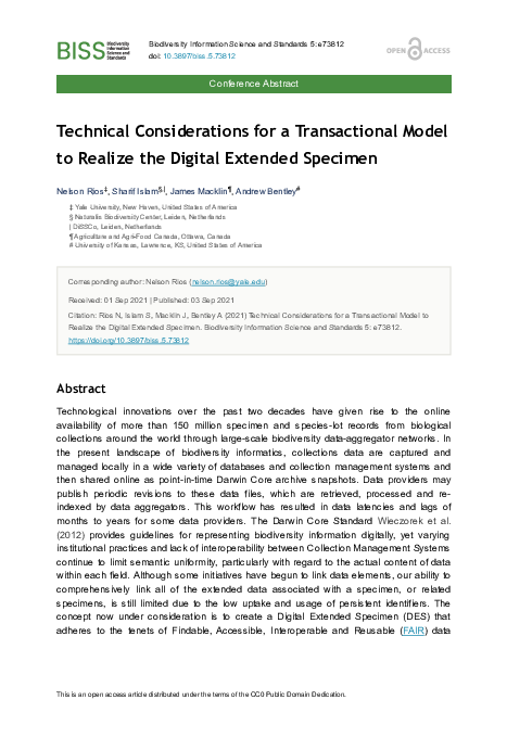 (PDF) Technical Considerations for a Transactional Model to Realize the ...