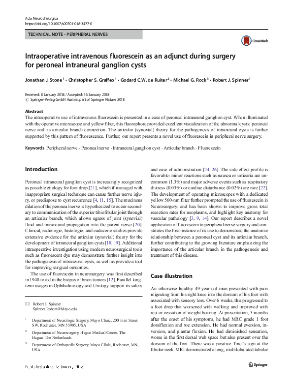 (PDF) Intraoperative intravenous fluorescein as an adjunct during ...